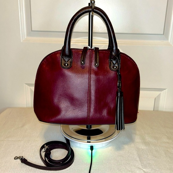Tignanello | Bags | Tignanello Red Genuine Leather Dome Satchel Handbag ...